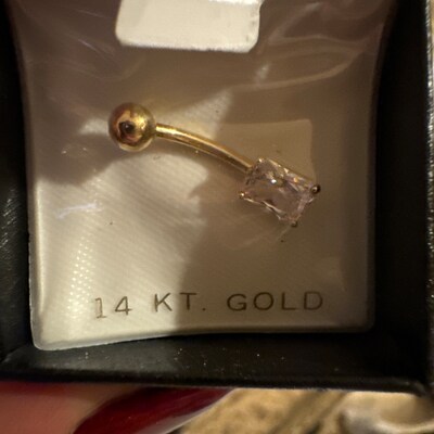 14K Solid Gold Pearl Nose Stud, Screw Nose Stud, Solid Gold Nose Ring ...