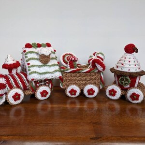Christmas Amigurumi Pattern Gingerbread Train Engine Christmas Ornament Gingerbread House ...