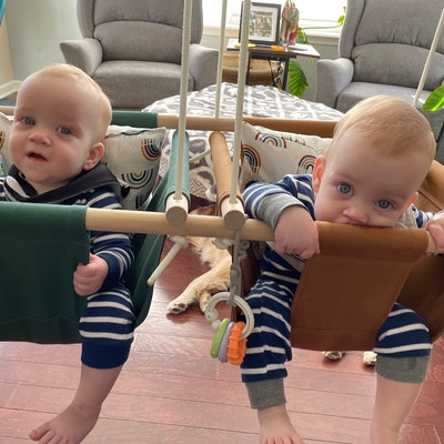 Twin's Nutmeg Baby Swing Indoor, Twin's First Birthday Gift, Twin's ...