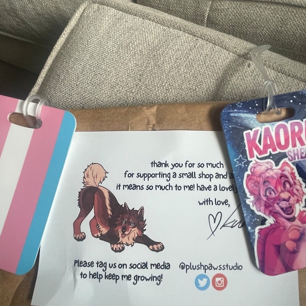 Consent Custom Fursuit Badge Tags | Custom Text Furry Badge Commission ...