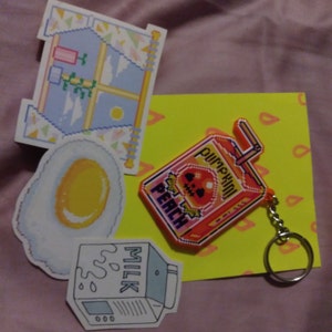 Cross Stitch 'Juice Box' Pattern Set Peach | Etsy