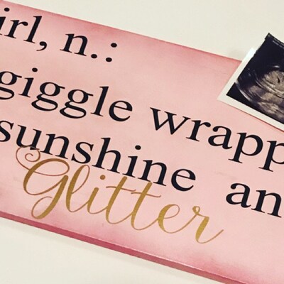 Nursery Decor,girl Definition-a Giggle Wrapped in Sunshine and Glitter ...
