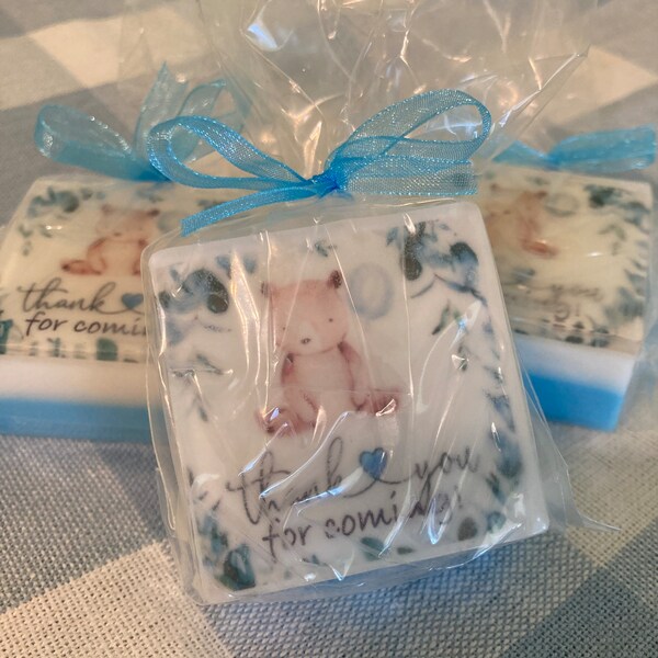 Twinkle Twinkle Little Star Baby Boy Soap Favors Set of 10 Bear Theme ...