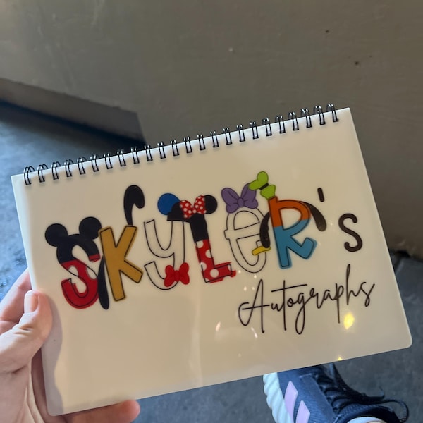 Personalized Name Autograph Book, Custom Amusement Theme Park Signature ...