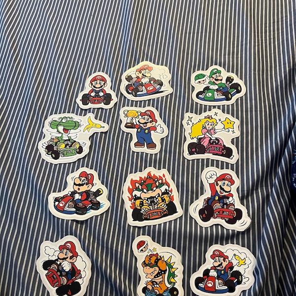 Super Mario Kart Sticker Pack - Etsy