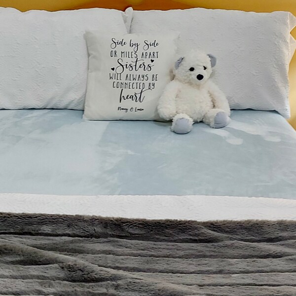 Long Distance Gift, Sister Pillow, Custom Pillow, Side by Side or Miles ...