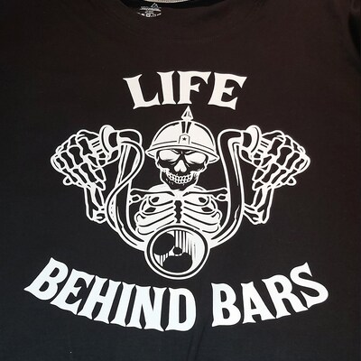 Skeleton Life Behind Bars SVG Skeleton Drive Motorcycle SVG Biker SVG ...