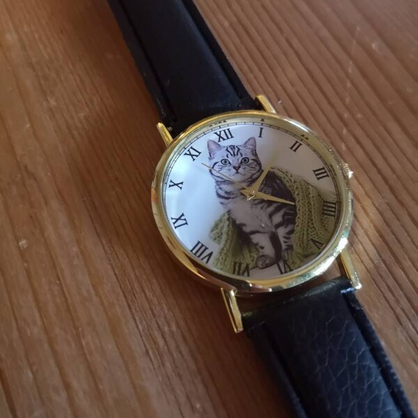 Wrist Watch Cat, Watch a Cat in a Blanket, сat Jewelry, Women's Watch ...