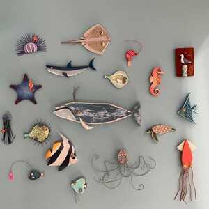 Wooden Angelfish, Retro Fish Wall Decor, Coastal Style, Nautical Decor ...