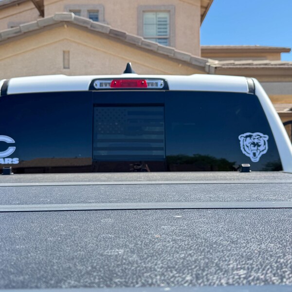 2PK Distressed Flag 11x6in (one Mirrored) Waterproof Vinyl Decal ...