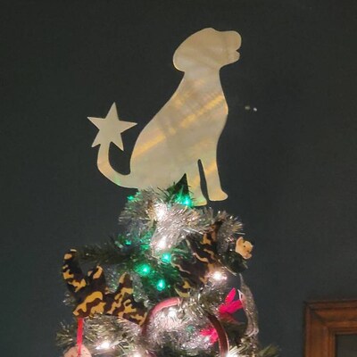 Labrador Retriever, Dog Tree Topper, Holiday Decoration, Aluminum ...