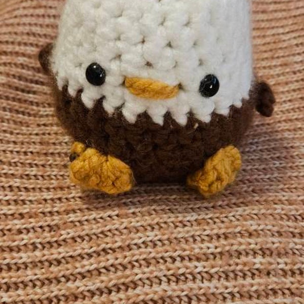 Crochet Eagle Pattern LOW SEW Bird Mini Baby Eagle Stuffed Animal PDF ...