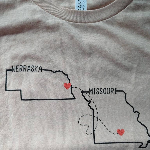 Custom State to State Long Distance Love, Long Distance Relationship ...