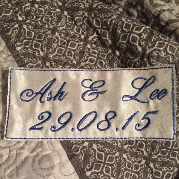 Bridesmaid Labels for Dress or Purse a Custom Embroidered Label With ...