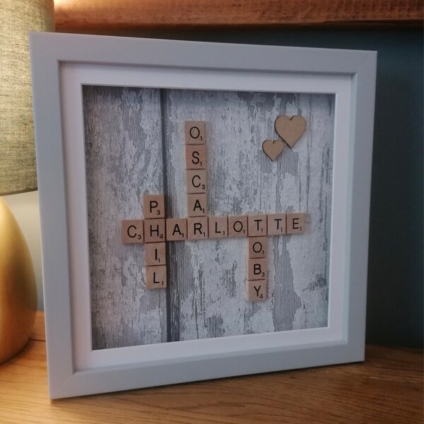 Scrabble Pictures Scrabble Frame Personalised Wall Art Family Gifts ...