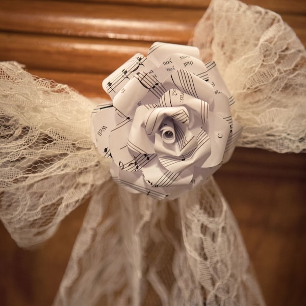 Sheet Music Roses - Musical Paper Flowers - Wedding Anniversary Gift ...