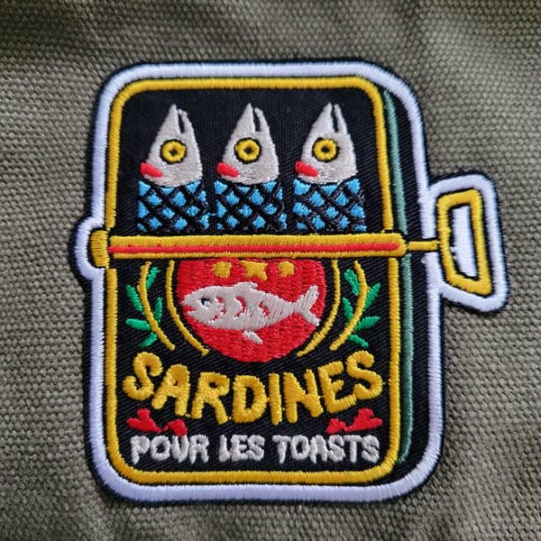 Sardines Queen Patch, Tinned Fish Lover Sardine Fishing Fisherman Dad ...