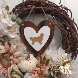 Labrador Retriever Welcome Sign Wood Berry Wreath English Lab Rustic ...