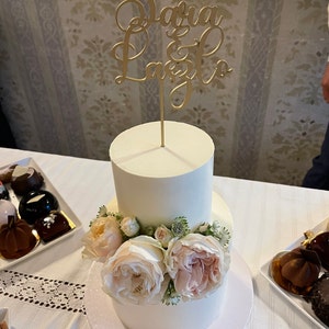 Gold Cake Topper for Wedding Wedding Cake Toppers Cake - Etsy