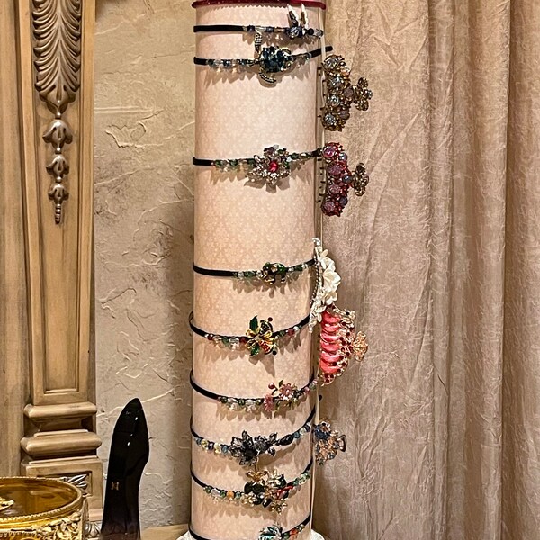 Spinning Bow Carousel.. Custom. Clip / Bow Holder / Storage **READ ...