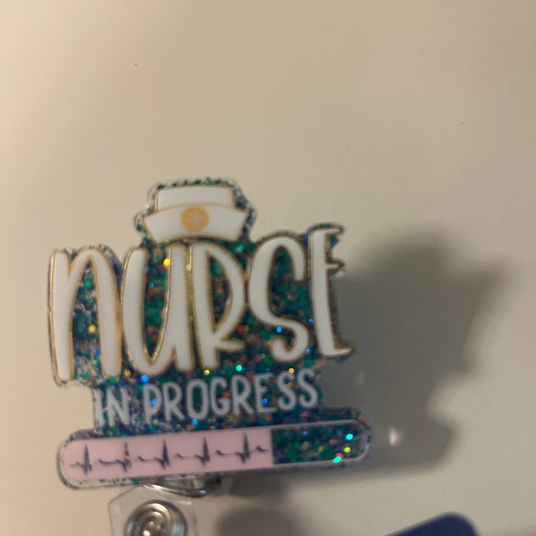 Nursing Student Badge Reel, Nurse in Progress Badge Reel, Student Nurse ...