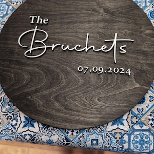 Wooden Guest Book Alternative Rustic Family Name Sign Wedding Guestbook ...