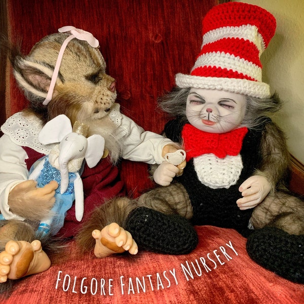 Dr. Seuss Inspired Cat in the Hat Baby Crochet Outfits. Tall Hat ...