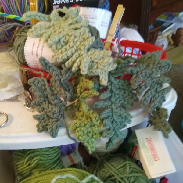 Car Fern Crochet PATTERN by Pamelambie Car Plant - Etsy