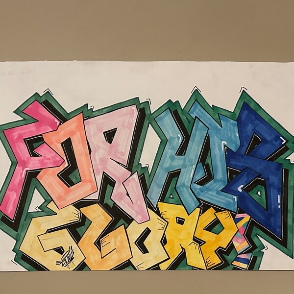 Graffiti, Art, Custom, Handmade, Beautiful, Colorful, Decortations - Etsy