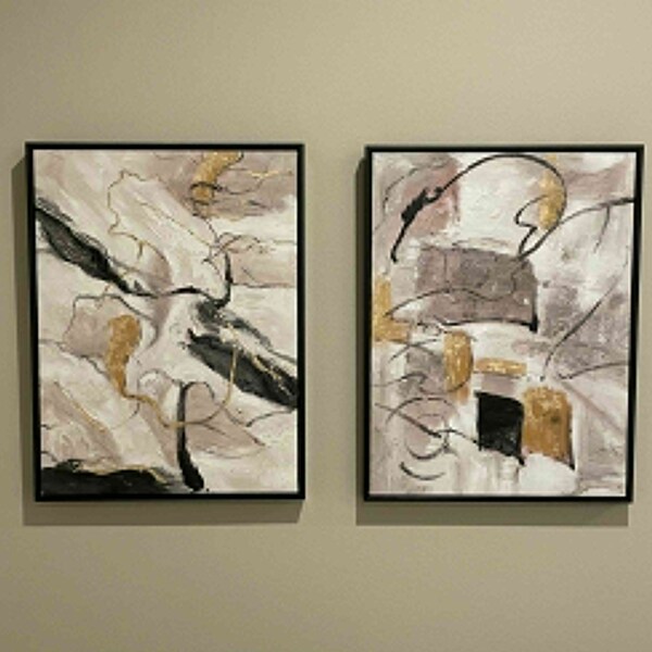 Set of 3 Abstract 3D Texture Paintings Large Abstract Texture Wall Art ...