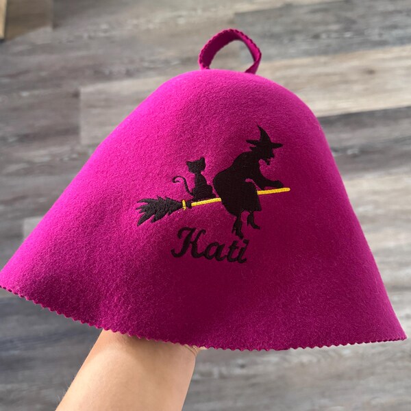 Sauna Hat Red Felted Banya Hat - Etsy