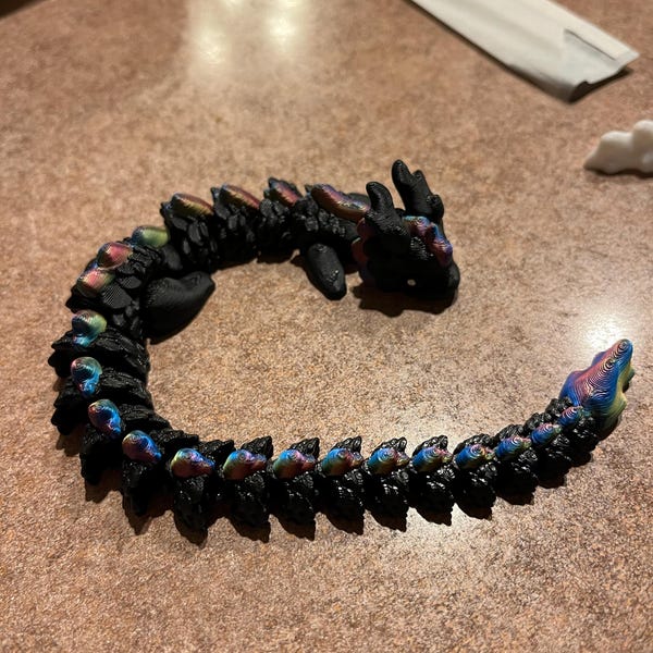 Starry candy Atria Star Dragon Cute Fidget Flexi 3D Printed Gift ...