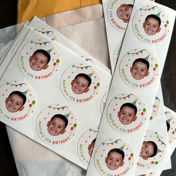 Kids Birthday Sticker｜personalized Birthday Sticker｜custom Kid Birthday ...