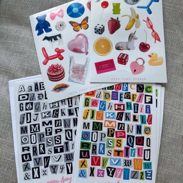 Ransom Note Letters Deco Sticker Sheet - Etsy
