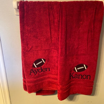 Football Towel/ Sports Towel/team Towel/personalized Bath Towel ...