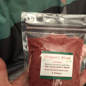 Dragon's Blood Incense Powder Special Wiccan Craft 1 Oz Pagan Altar ...