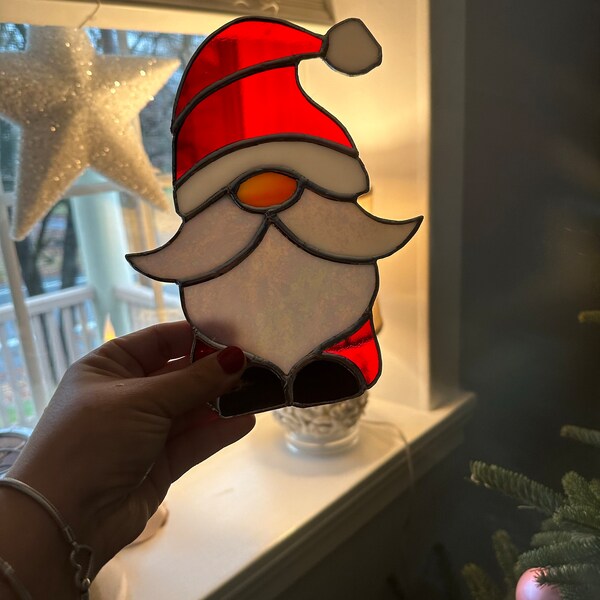 PATTERN • Christmas Gnome Stained Glass Pattern • PDF • Digital ...