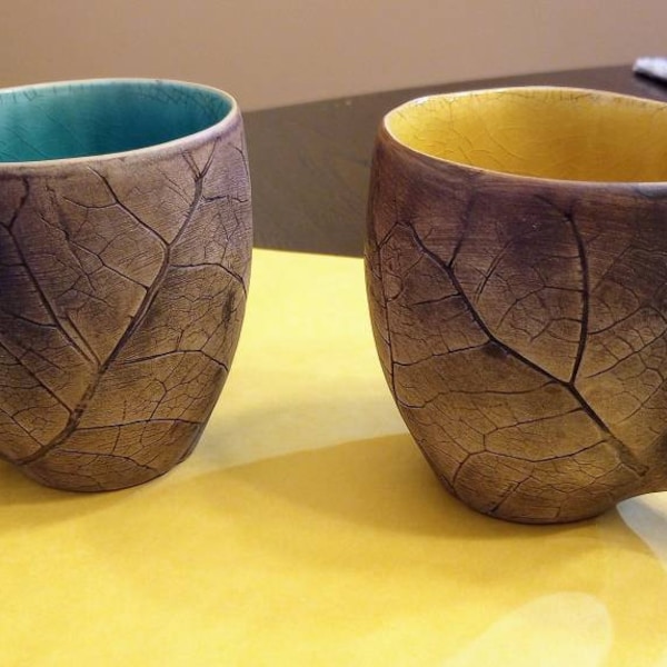 Handmade Ceramic Botanical Mug Pottery Mug Handmade Nature Ceramic Mug ...