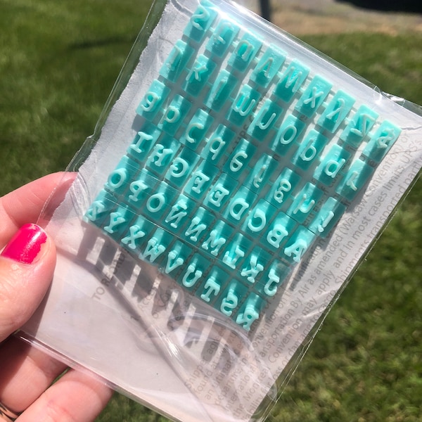 Clay Letter, Number and Symbol Alphabet Stamps- Polymer Clay Stamps ...