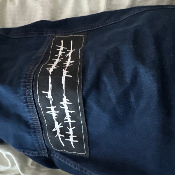 Barbed Wire Strip Patch - Screen Printed Patch - Punk - Hardcore - Etsy