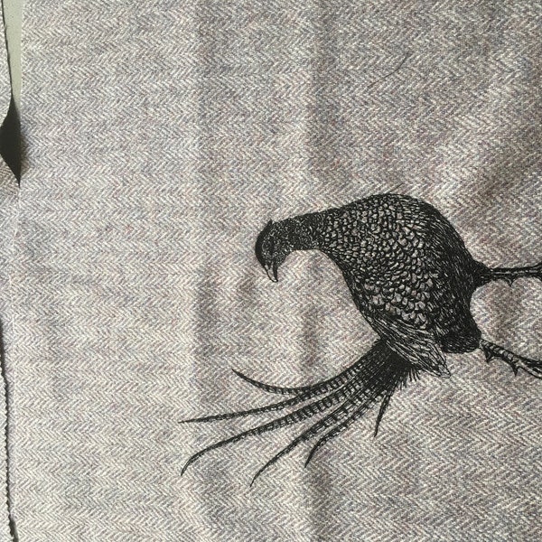 Pheasant Machine Embroidery File, Sketched Style. 4 Sizes, 7 File ...