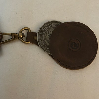 Coin Holder Leather Key Tag Coin Slip Key Tag Leather Coin Case EDC ...