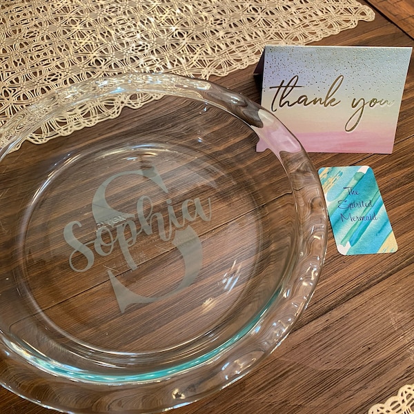 Personalized Etched Pyrex Baking Casserole Dish - Wedding Bridal Shower ...