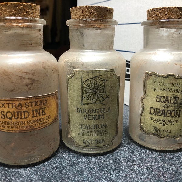 45 Printable Miniature Potion Labels, Halloween Dollhouse Apothecary ...