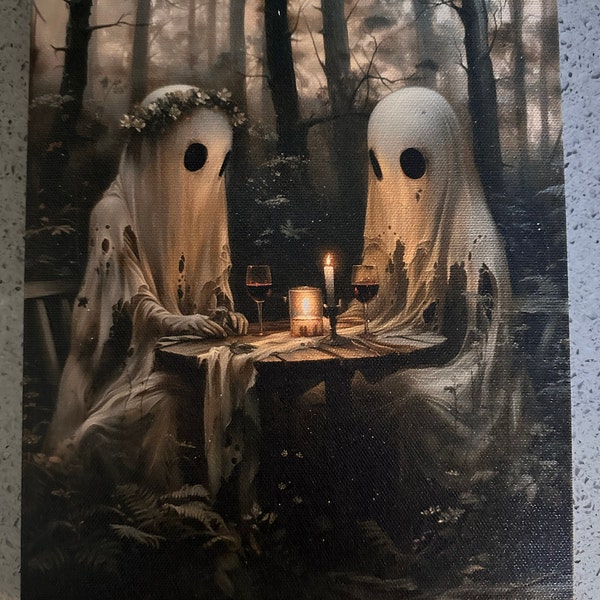 Ghost Painting, Ghost Canvas, Mystical Art, Ghost Art Print, Gothic ...