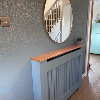 Bespoke Vertical Slat Radiator Cover With Shelves UK - Etsy