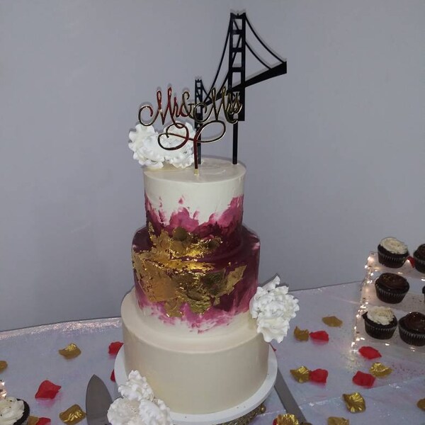 Golden Gate Cake Topper, San Francisco Bridge Cake Topper, Golden Gate ...