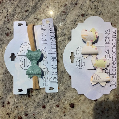 Bow Card SVG, Bow Display Card, Hair Clip Card DXF, Bow Card Template ...