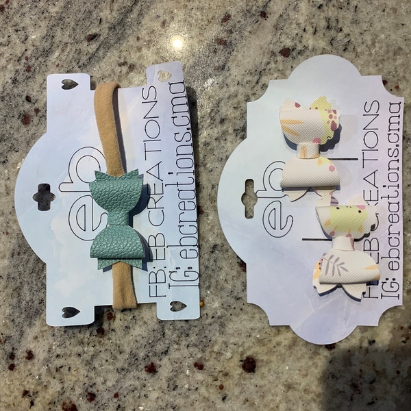 Bow Card SVG, Bow Display Card, Hair Clip Card DXF, Bow Card Template ...