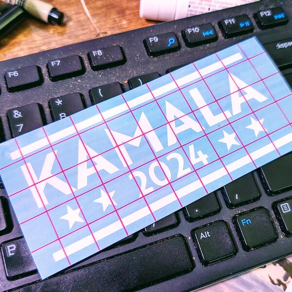 Kamala Harris 2024 Vinyl Window Decal / Sticker / Label - Harris Walz ...